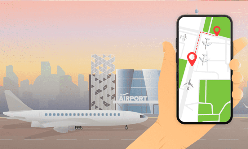 Advantages of Interactive Multi-Building Navigation in Airports