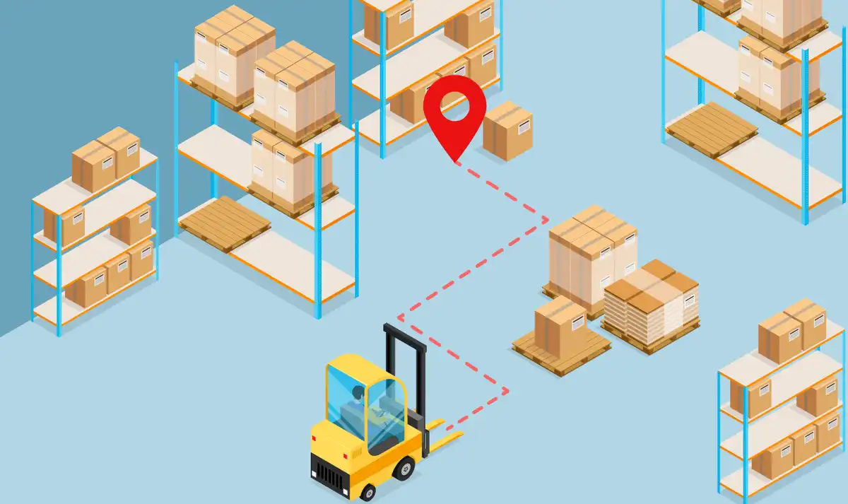 Indoor positioning for forklift and pallet tracking at warehouses